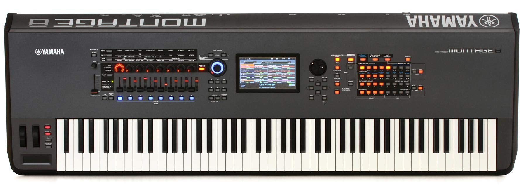Yamaha Montage8 88-key Synthesizer Workstation, Black