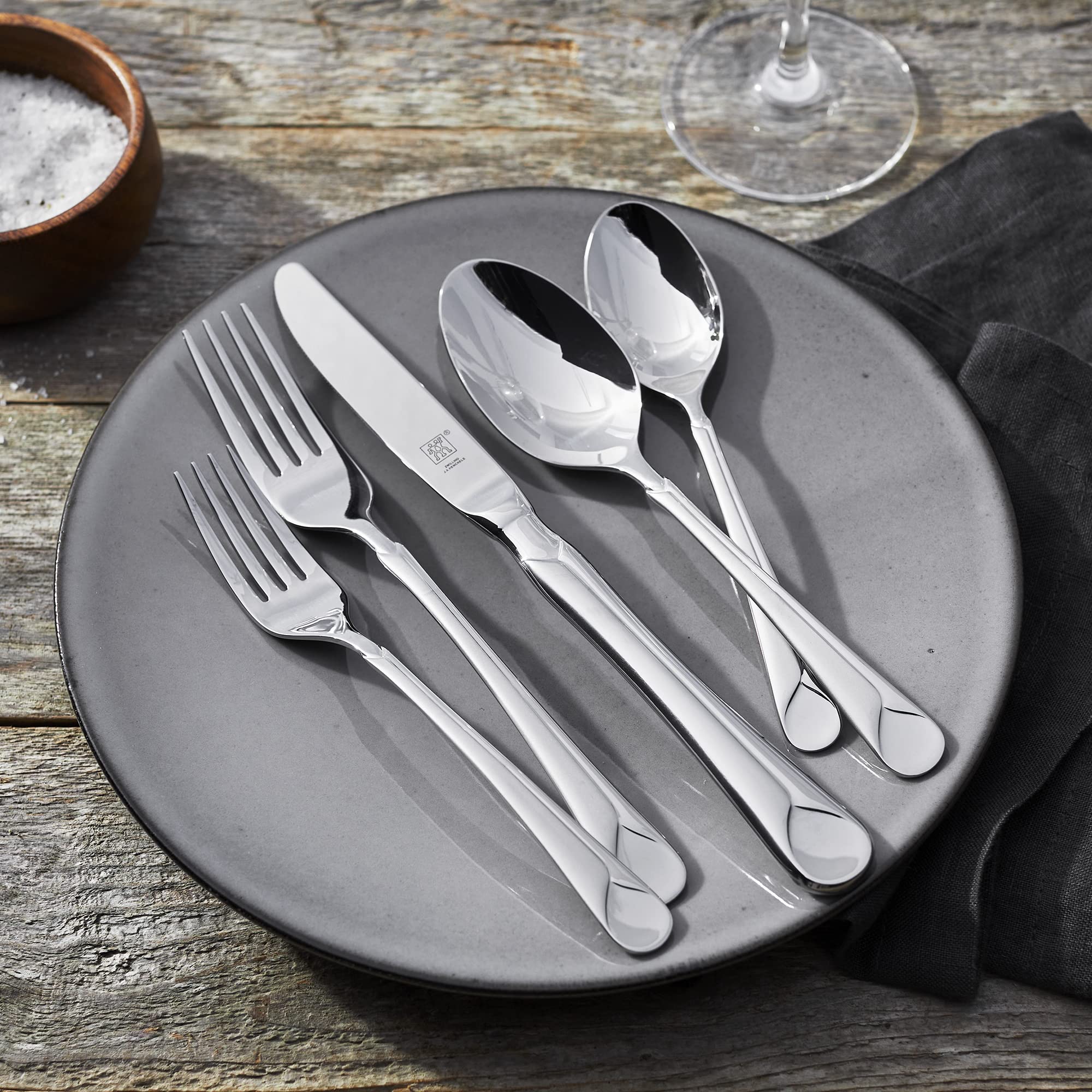 ZWILLING Provence 45-Piece 18/10 Stainless Steel Flatware Set, Silver