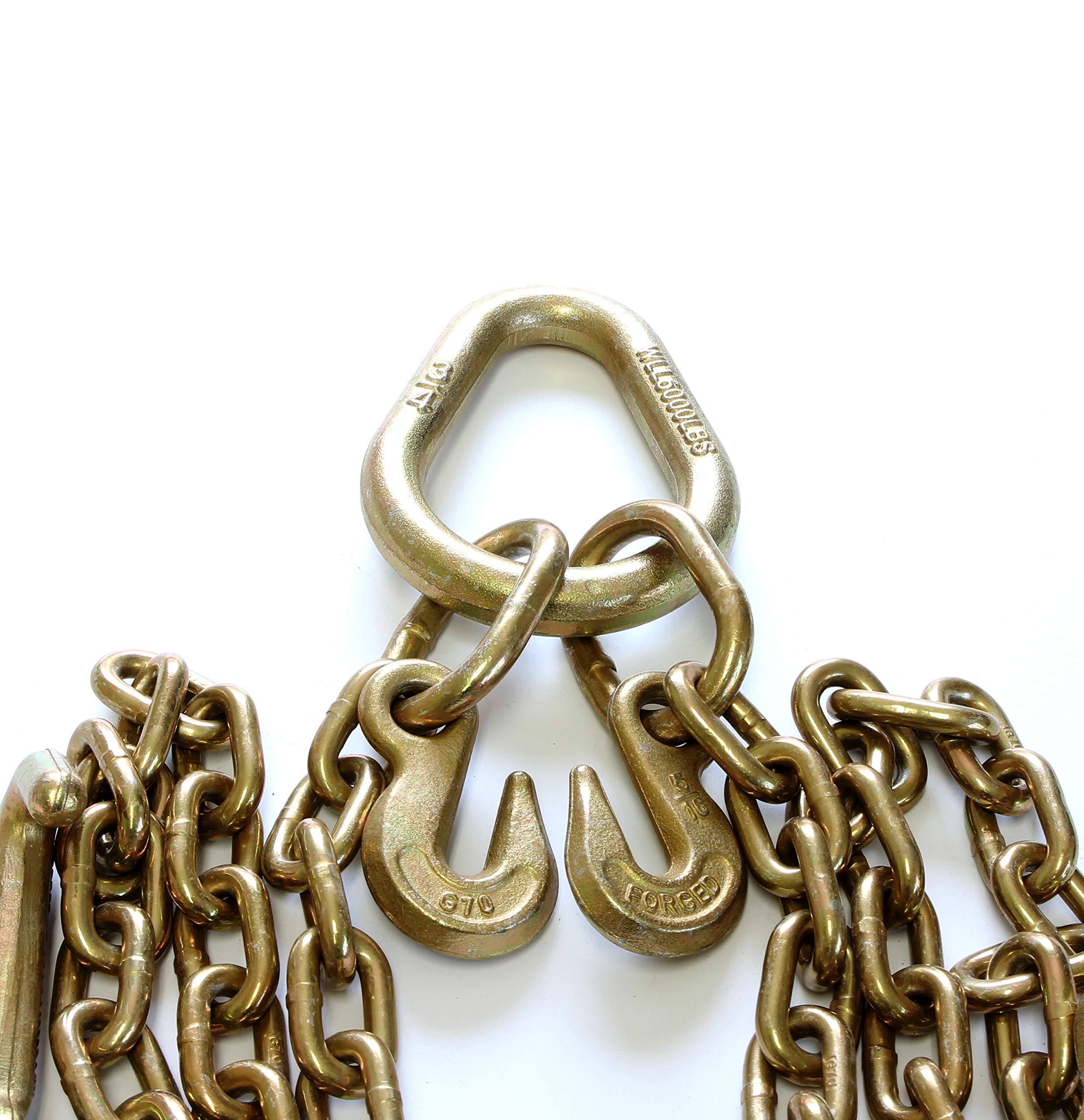 Tow Bridle Stamped Grade 70 with Forged RTJ Cluster Hook and Grab Hook - 24" Chain