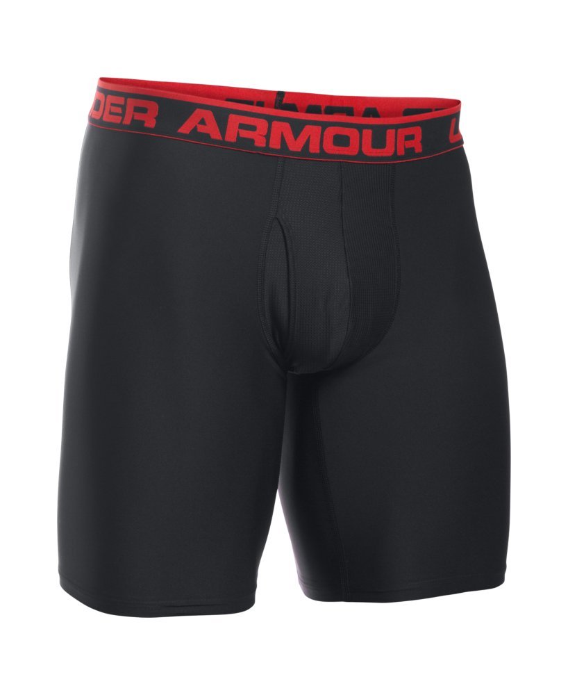 Under Armour Men's Original Series 9” Boxerjock, Black (001)/Red, Small
