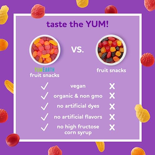 YumEarth Organic Tropical Fruit Snacks - Fruit Gummies Snack Packs, Gluten Free Snacks for Kids - Allergy Friendly, Non-GMO, Vegan, No Artificial Flavors or Dyes - 0.7 oz. (Pack of 35)
