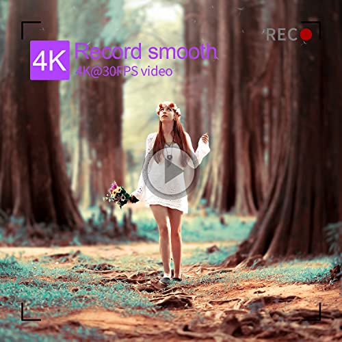 VJIANGER 4K Digital Camera 48MP Vlogging Camera for YouTube with 3.0ββ 180Β° Flip Screen, WiFi, 16X Digital Zoom, 52MM Wide Angle & Macro Lens, 2 Rechargeable Batteries, 32GB Micro SD Card(Purple31)