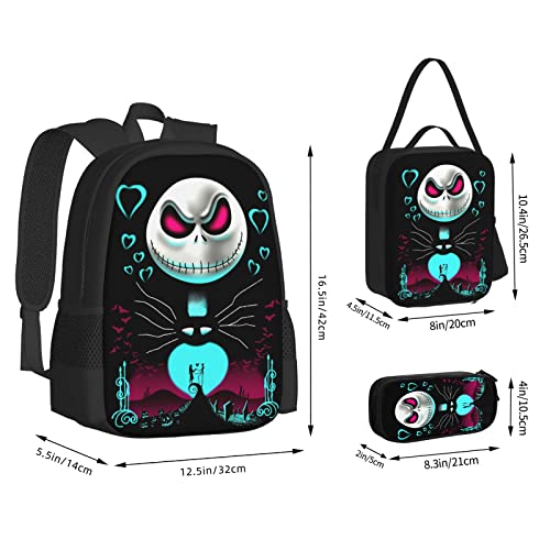 UINTA Backpack 3 Piece Set School Bag Bookbag with Lunch Box And Pencil Case Set for Boys Girls