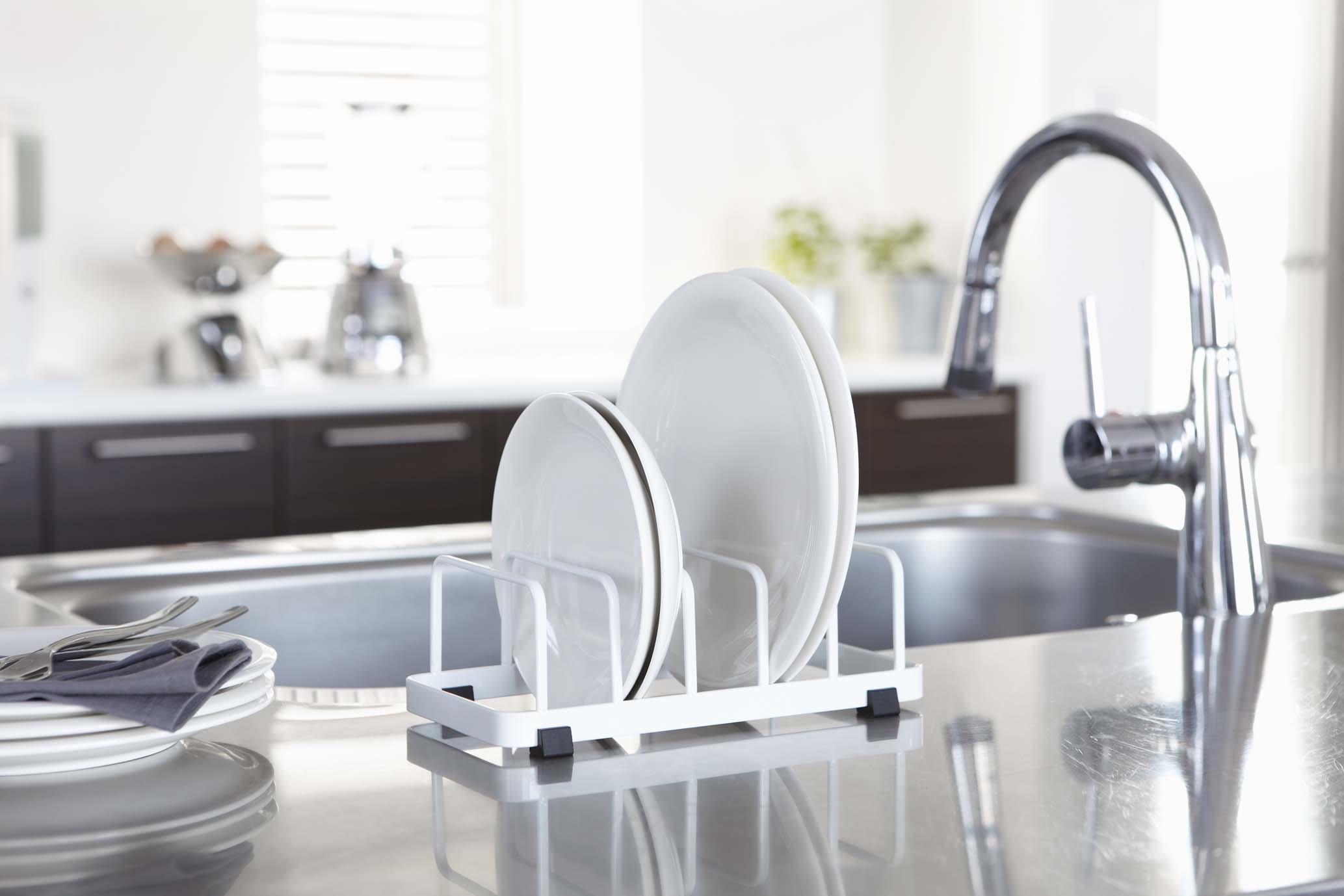 Yamazaki KT-TW T WH Dish Stand, 約W22×D11×H7cm, White