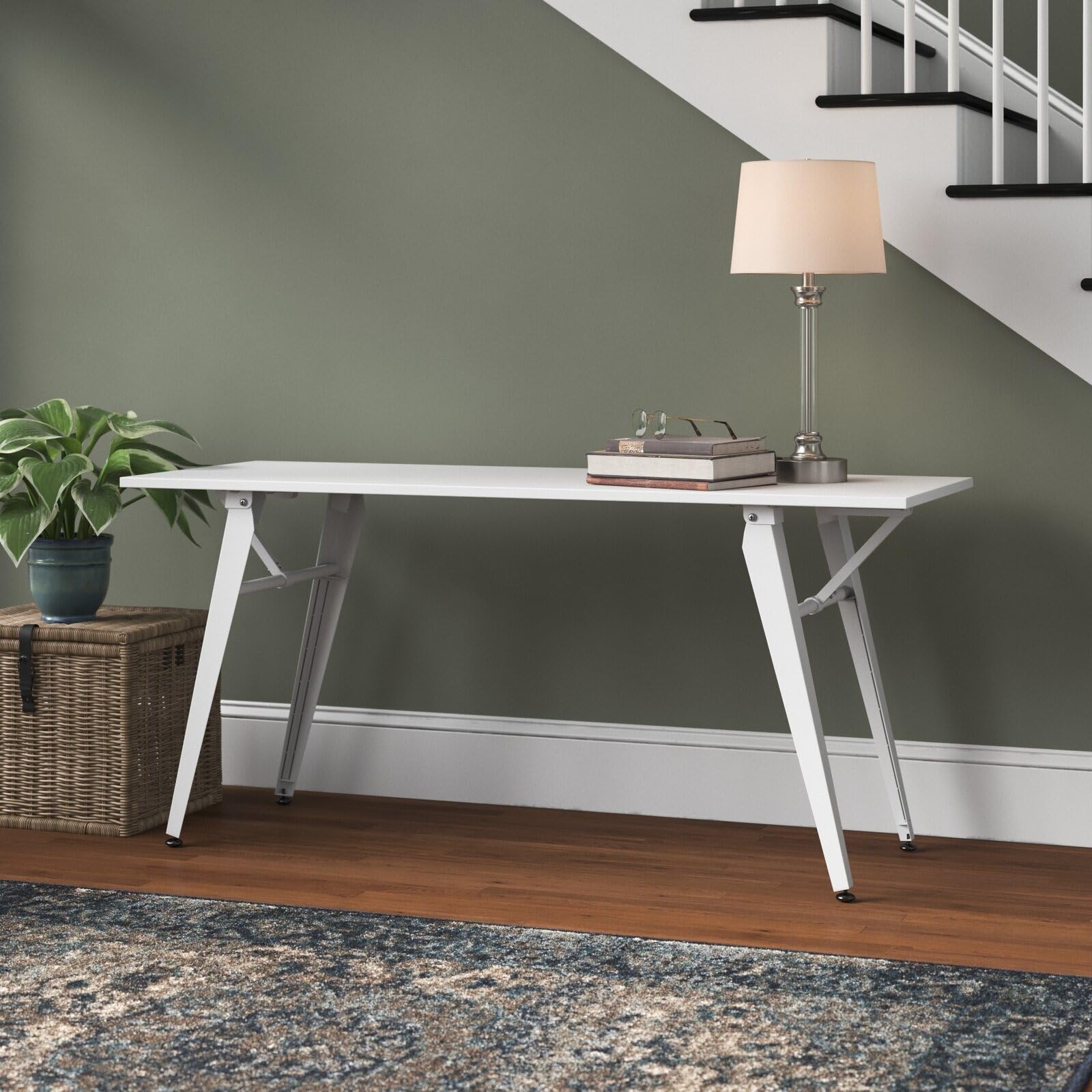 ZINUS Lindy 56 Inch Folding Desk / Multipurpose Folding Table / Office Desk / Computer Workstation / Water-Resistant Finish / Zero Assembly