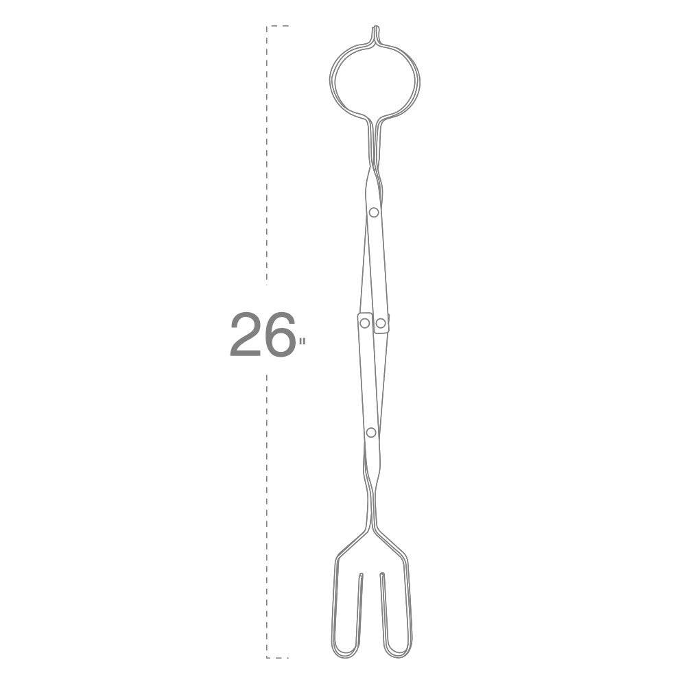 SYNTRIFIC Fireplace Tongs 26 Inch Fire Pit Tools for Outsides Fireplace Tongs Log Grabber Large Fire Pit Tongs Rust Resistant Finish Fireplace Tools for Indoor/Outdoor