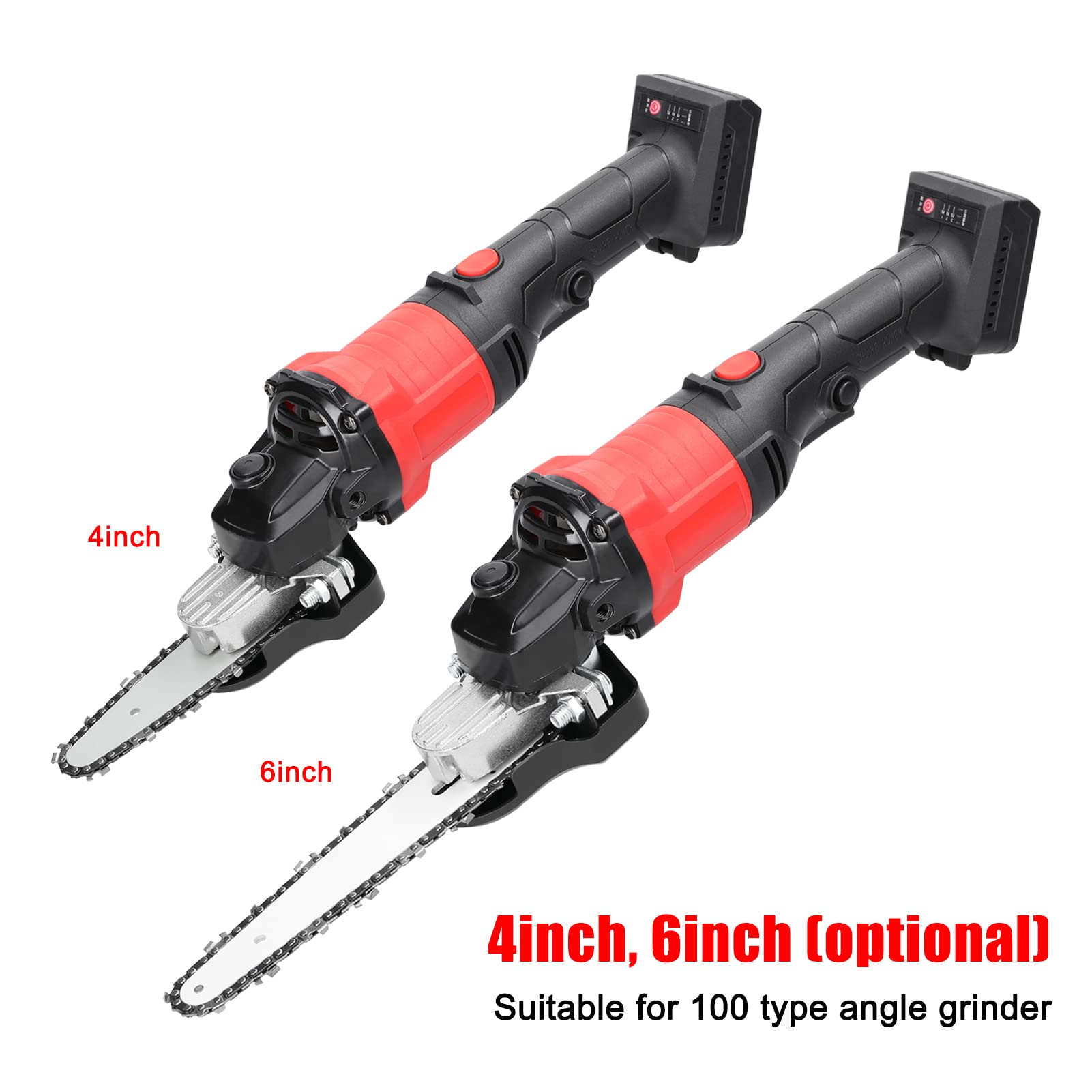 Weytoll Angle Grinder Chainsaw, 6 Inch Angle Grinder Conversion Chainsaw Bit Attachment, Woodworking Chainsaw Conversion Tool Set for Slice Diameter 100mm Angle Grinder