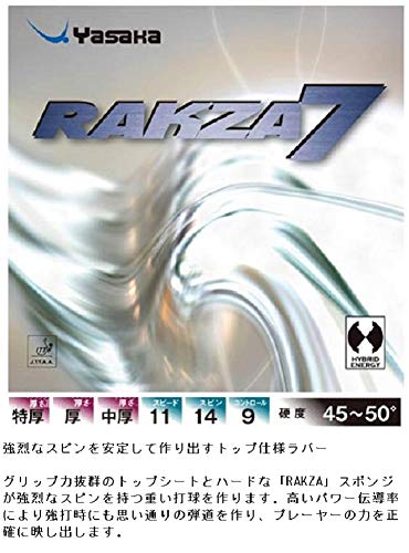 Yasaka Rakza 7 Table Tennis Rubbers (Black, 2.0)