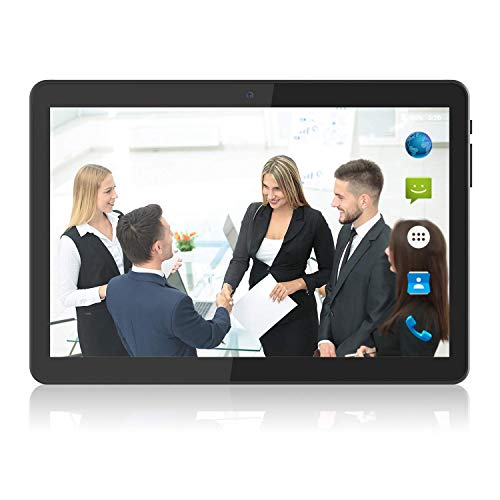Tablet 10 inch Android 9.0 Pie, Quad-Core, 32GB Google Certified, Unlocked Phone Tablets with Dual SIM Card Slots & Cameras & Speakers, IPS Full Display, WiFi, Bluetooth, GPS