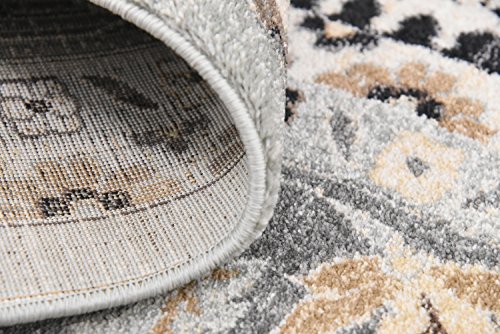 Unique Loom Tradition Collection Classic Southwestern Casual Design Area Rug (8' 4 x 8' 4 Square, Gray/ Ivory)