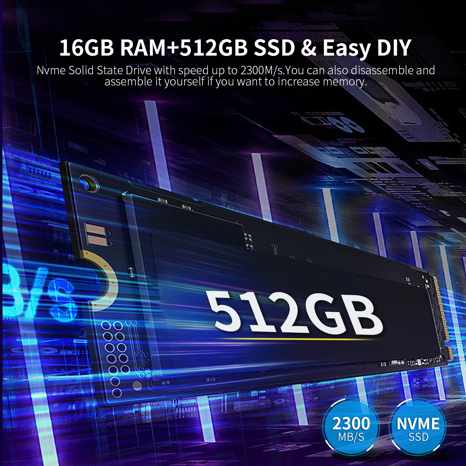 YLIMPC i5 Mini PC, Intel i5 10310U (Up to 4.4GHz) Windows 11 Pro,Mini Computer 16GB RAM 512GB NVMe SSD, Mini Desktop Computers,Support 4K UHD/WiFi2.4G+5G/BT5.0/Dual Display/USB 3.1/Auto Power On