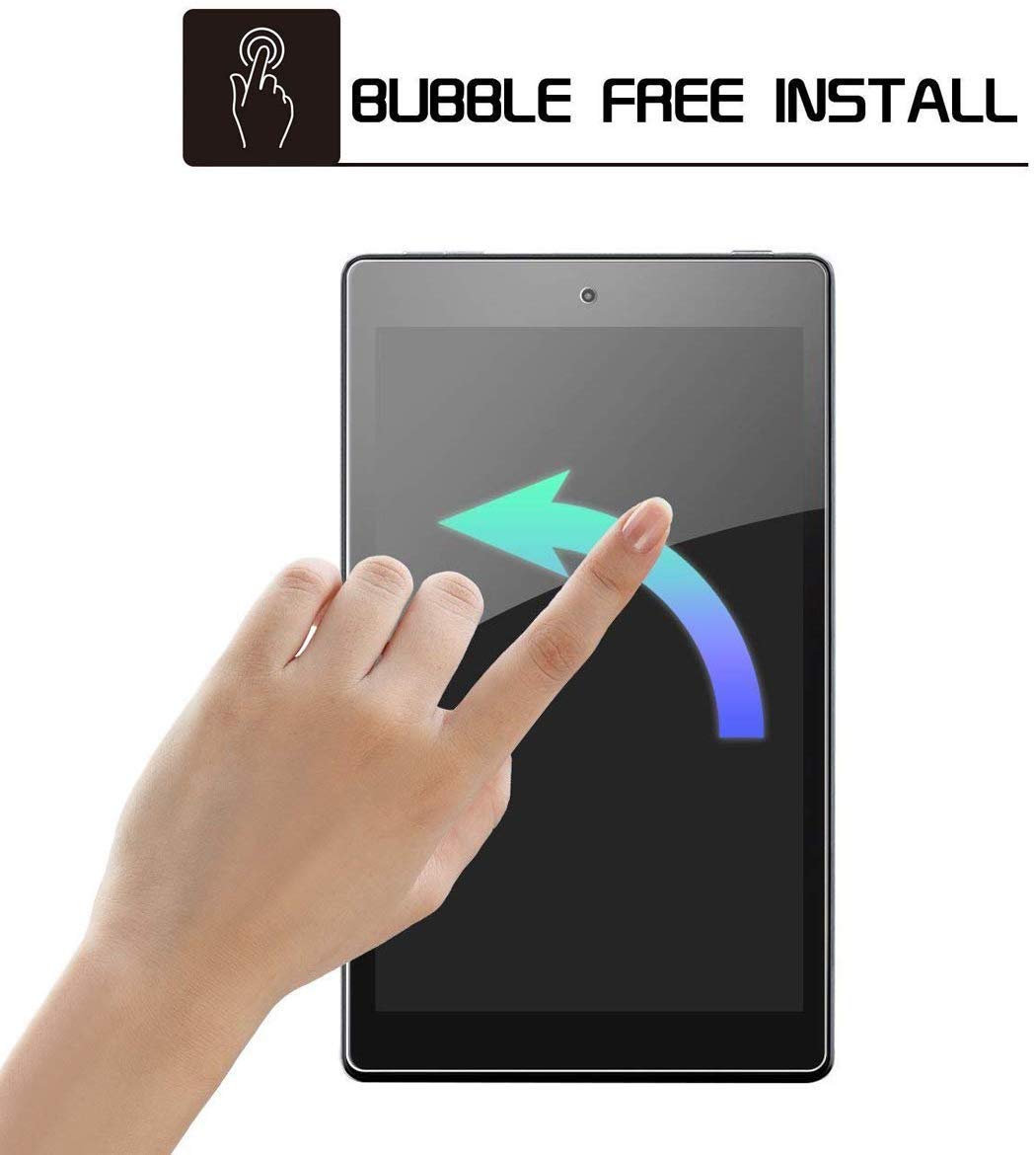 TiKeDa [3-Pack Screen Protector for Amazon Kindle Fire HD 8 (2018/2017/2016 Release) Hard Tempered Glass/HD/9H Hardness High Definition Clear-Not Fit Fire HD 8 2020