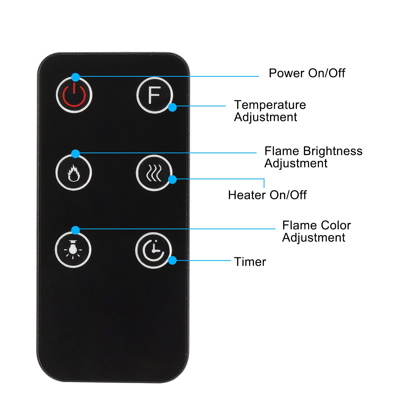 Winado 30 inch Wall Mounted and Recessed Electric Fireplace, Ultra Thin, Low Noise, Remote Control with Timer, Touch Screen, 12 Flame Colors, 5 brightness levels, 750W/1500W (Black)