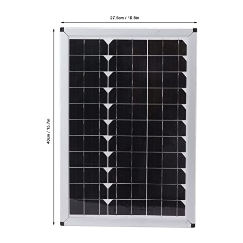 Solar Panel 100W 18V Monocrystalline Silicon 15.7in Long 10.8in Wide Portable Solar Panel Charger for Car Laptop Lamp