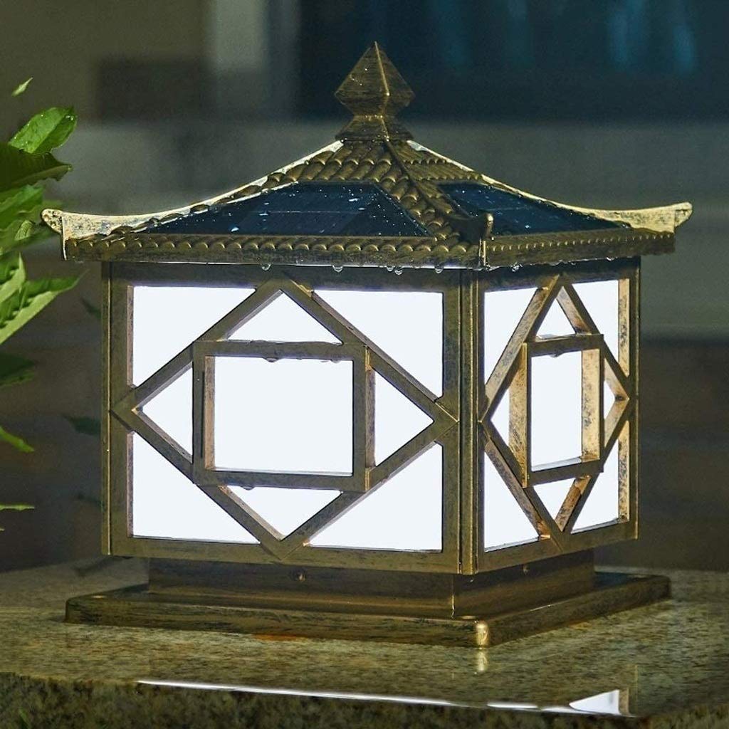 XMMDD Solar Lights, Outdoor Garden Lights, Home Gate Pillar Lights, Outdoor Garden Pillar Headlights
