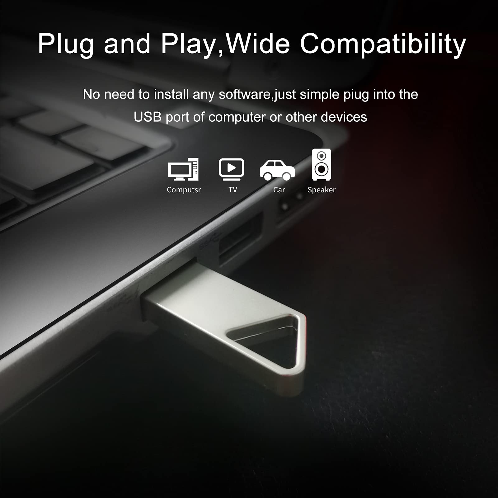 USB Flash Drive 256GB USB 2.0 Thumb Drive Jump Drive Metal Memory Stick Flash Memory Stick 256GB with Rotated Design, Ultra High Speed Thumb Drive 【Silver】
