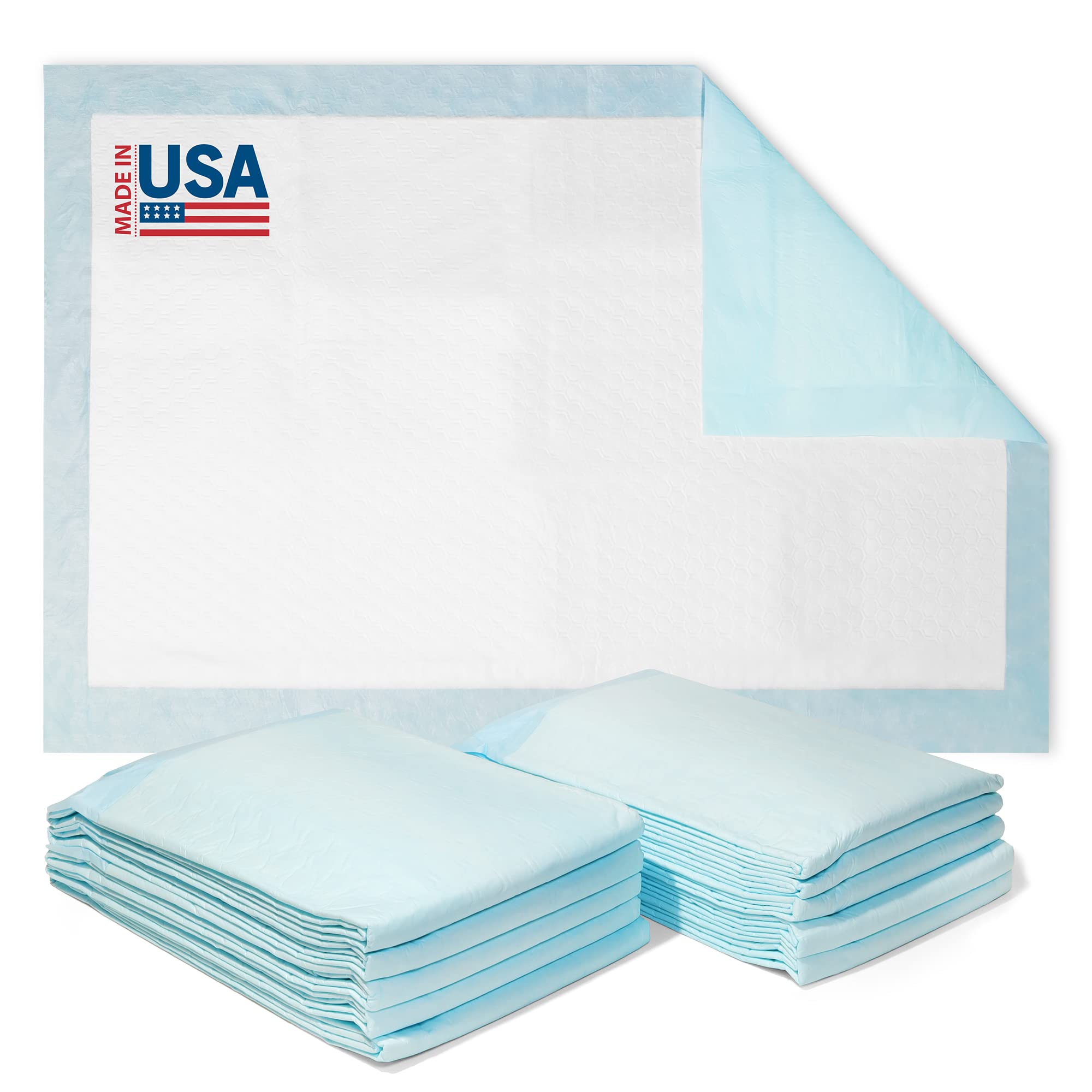 Wave Disposable Underpads - Incontinence Pads, Bed Covers, Chux - Thick, Super Absorbent Protection for All Ages - Reliable and Convenient Disposable Bed Pads - 23'' X 36'' (60-Count)