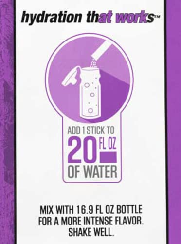 Sqwincher Zero Qwik Stik, Sugar Free, Low Calorie, Low Sodium Electrolyte Replacement Powder Hydration Drink Mix, Grape, 0.11 oz Packet (Pack of 50)