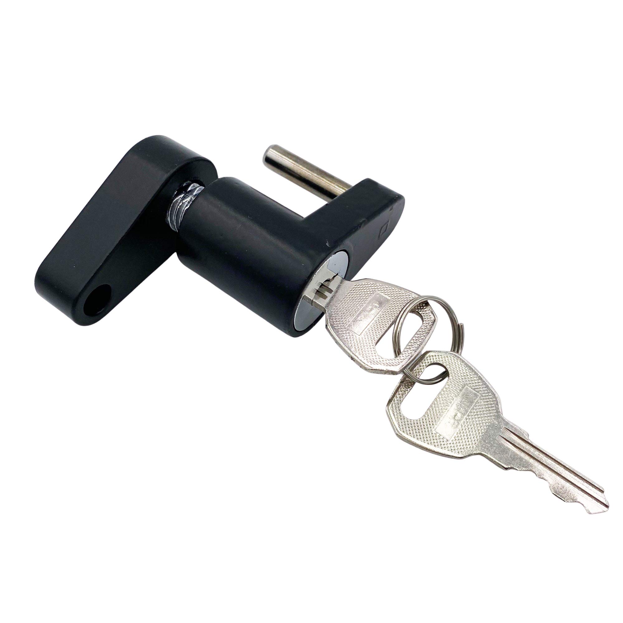TOPSKY Trailer Hitch Coupler Lock Pin Dia1/4 in, 3/4 in Pin Diameter Zinc Alloy Coupler Lock for Security Full Protection Towing Power Hauling with Two Flat Key