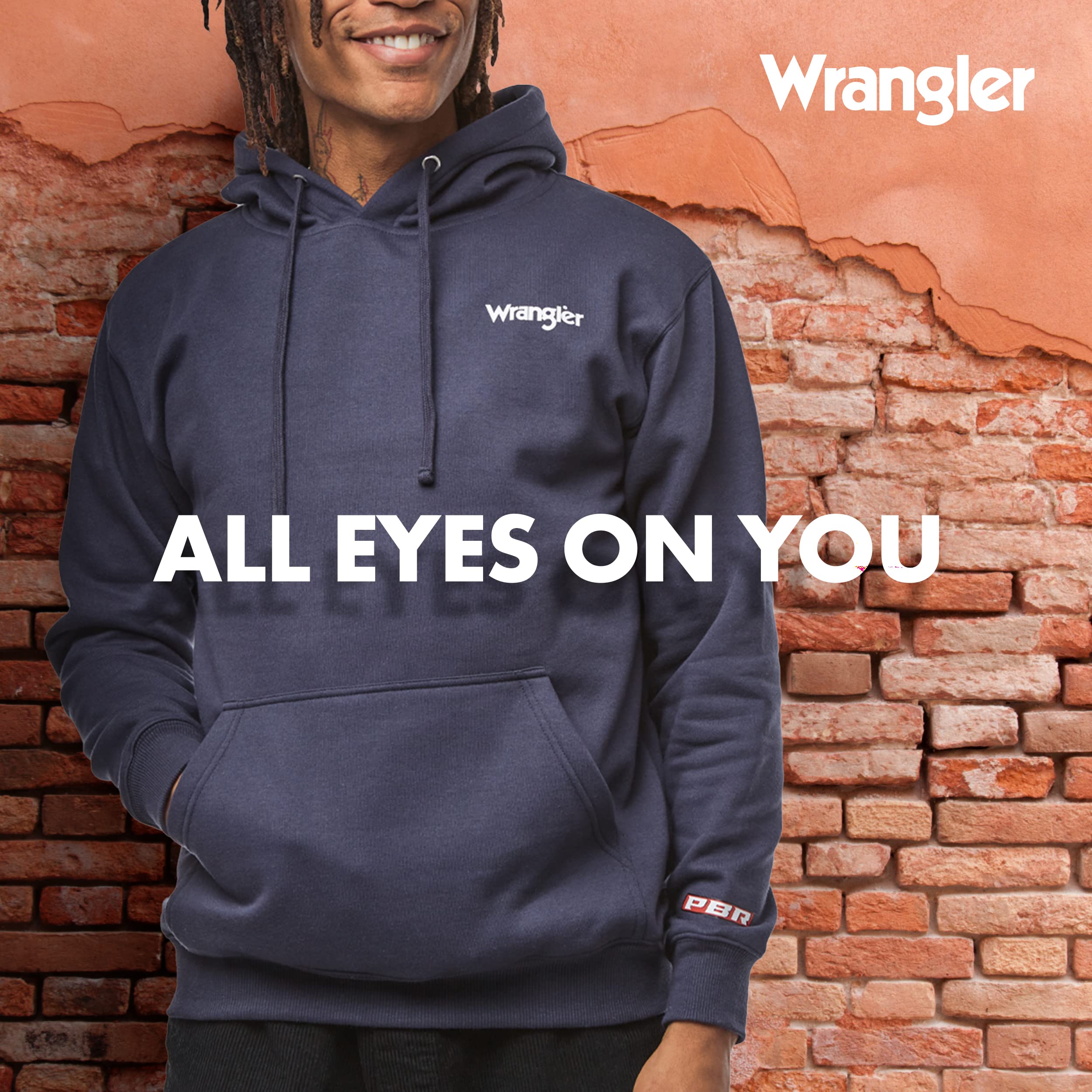 Wrangler Hoodies for Men – Fleece Mens Hoodies Pullover, (Sizes M-6X) Men Hoodie Black