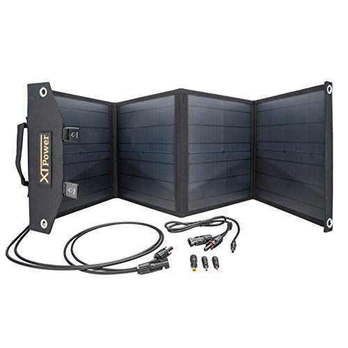 XTPower SP-100 | 100W Foldable Solar Panel Charger | 2X USB and 1x DC Output | for Jauch Powerstations, Suaoki Portable Generator, Goal Zero Yeti Power Station, Jackery Explorer and Much More