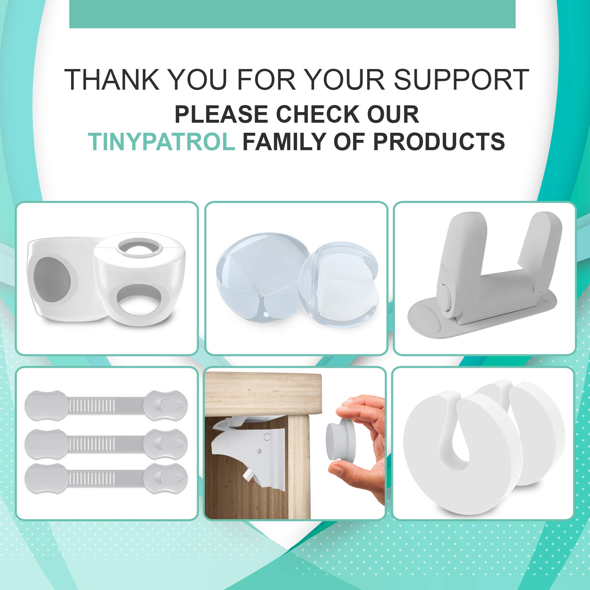 Tiny Patrol 8 Pack Baby Safety Childproof Door Knob Cover, Universal-Fit Most Knobs