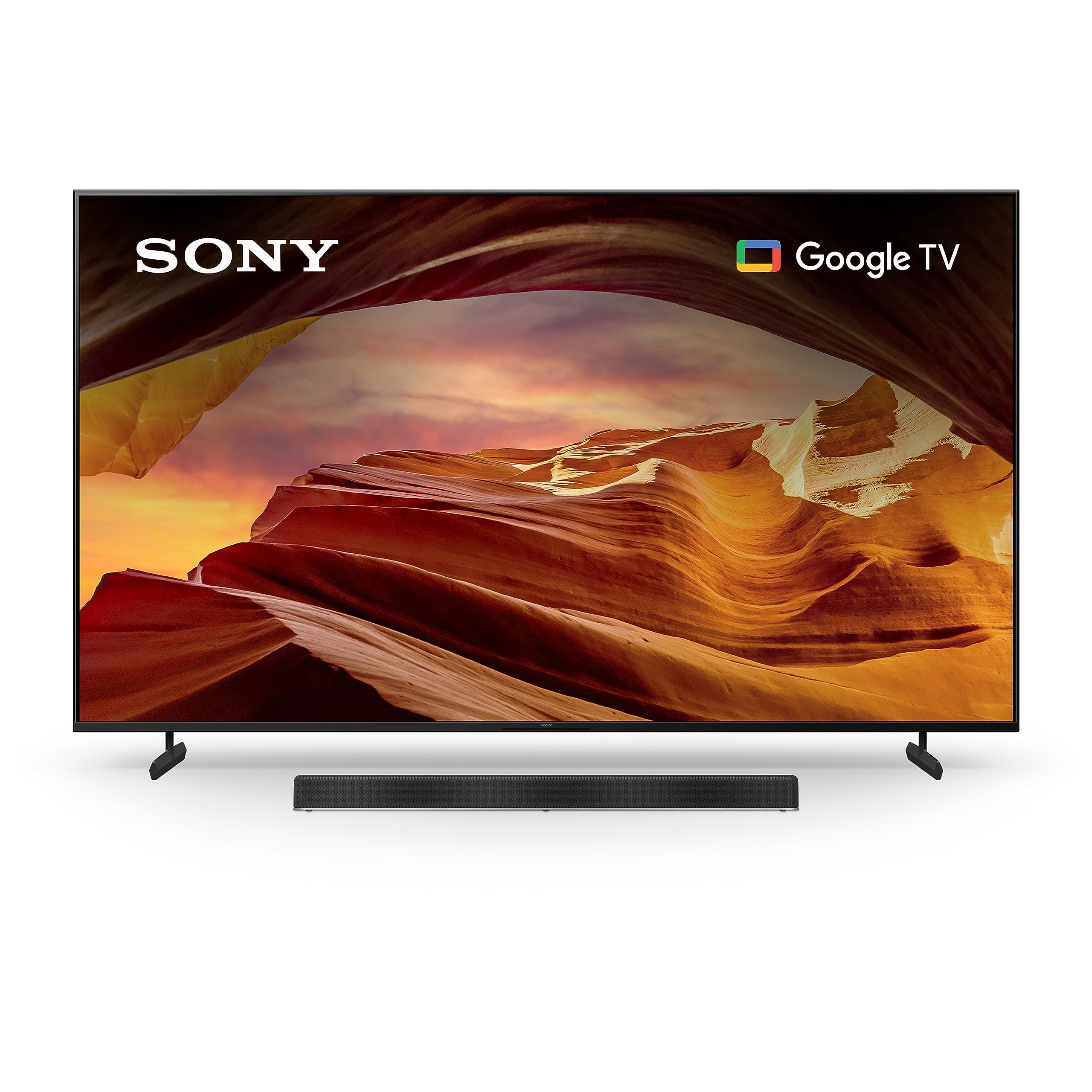 Sony 85 Inch X77L 4K HDR LED Google TV HT-X8500 2.1ch Dolby Atmos Sound Bar with Built-in Subwoofer