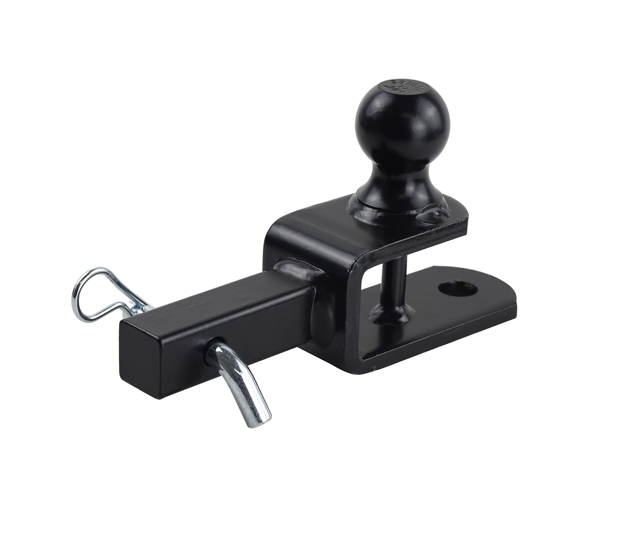 TOPTOW 3 in 1 ATV/UTV Towing Hitch Receiver 64032 Ball Mount Adapter with 1 7/8 inch Ball, Fit for 1-1/4 inch Receiver