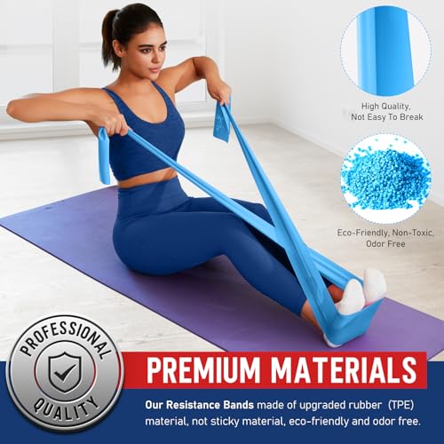 WALITO Resistance Bands for Working Out, Exercise Bands for Women and Men, Workout Bands for Physical Therapy, Stretch, Recovery, Pilates, Rehab, Strength Training and Home Gym