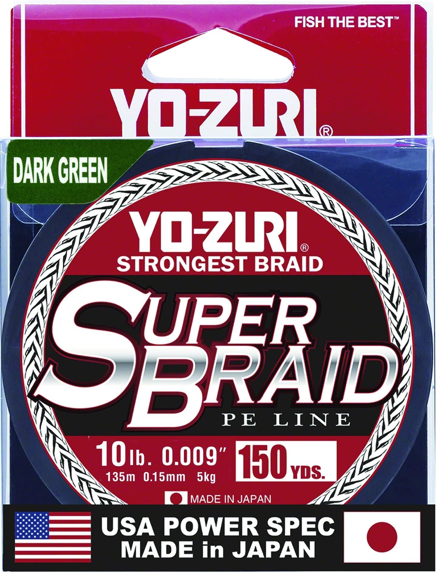 Yo-Zuri Super Braid 150 Yard Spool Dark Green 10LB