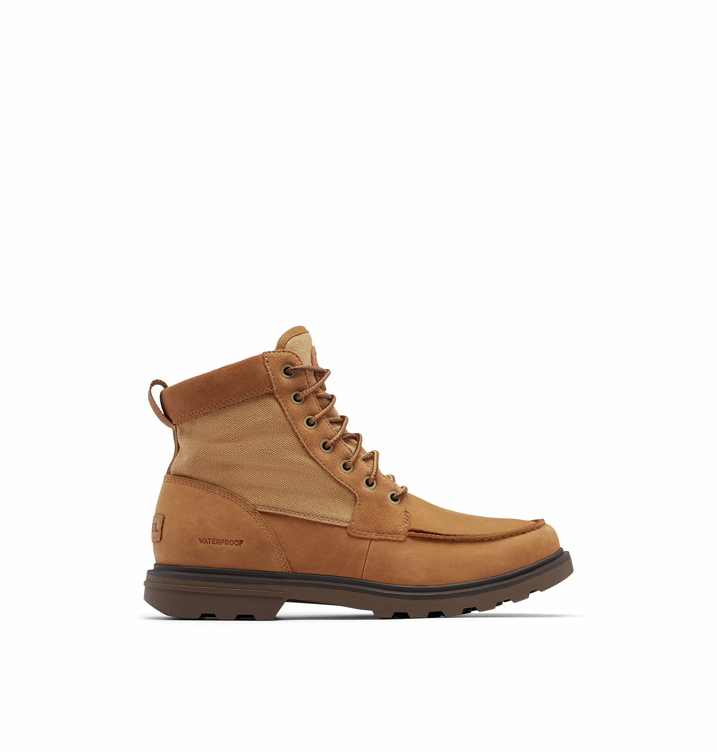 Sorel Men's Carson Moc Waterproof Boot - Camel Brown, Umber - Size 12