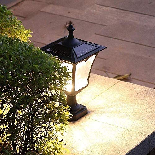 Xungzl Victoria Outdoor LED Solar Column Headlights Fence Door Post Headlights IP65 Waterproof Rust-Proof Garden Villa Landscape Lights Home Engineering Column Headlights