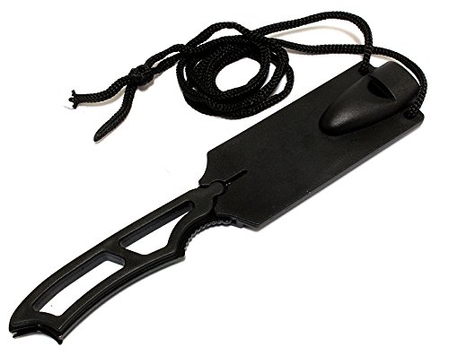 Shelter 1793-BK Full Stainless Steel Whistle Sheath Hunting Knife, Tang/Black, 6.5"