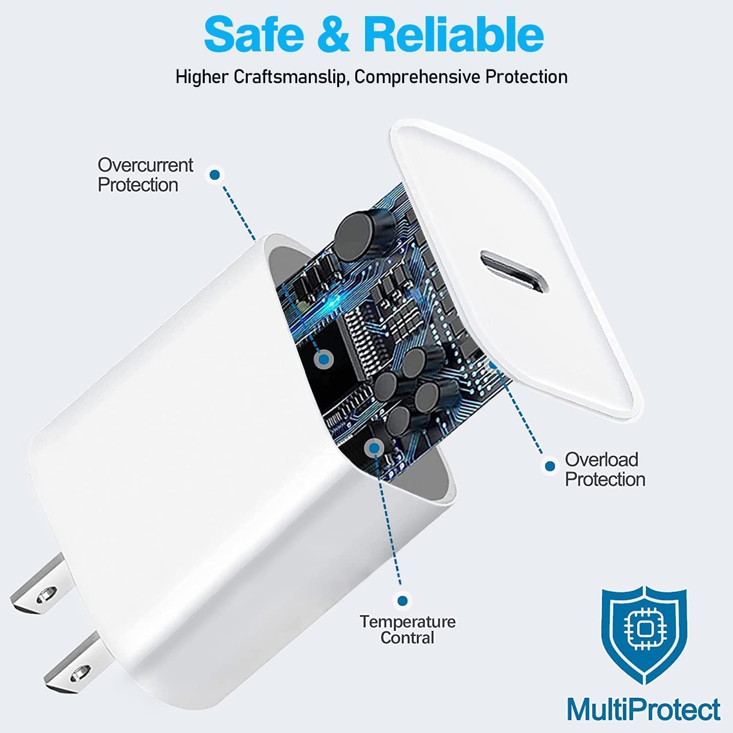 USB C Fast Charger for iPad Pro 12.9/11 in 2022/2021/2020/2018,iPad 10th,iPad Air 4th/5th 10.9",iPad Mini 6th Generation,iPad Charger Fast Charging Wall Charger Block with 6FT USB C to C Cable