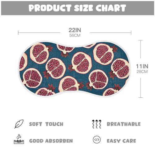 vvfelixl Baby Burp Cloths Pomegranarte Fruit Baby Newborn Cotton Burping Cloths Set Baby Washcloths 4 Pack Blue