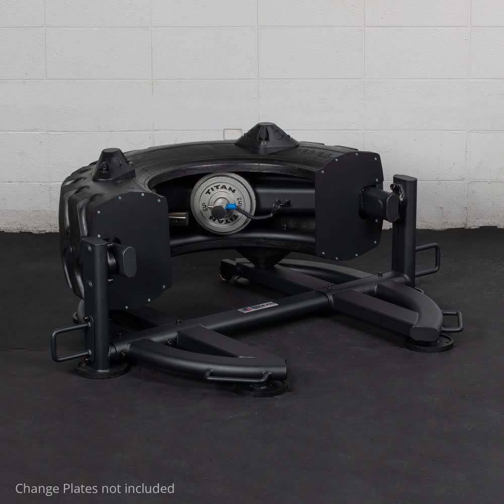 Titan Fitness Indoor 180 Degrees Tire Flipping Machine, Tire Weight 125 LB, Large Strength Training Device