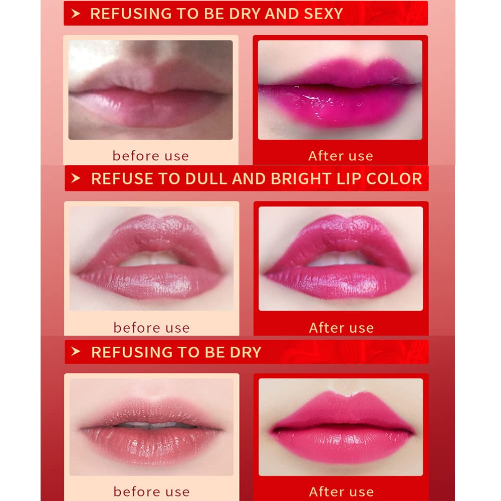 Yeweian 2 Pcs Magic Black Blue Lipstick Set, Shimmer Color Changing Lipstick(Blue Changed into Pink,Black Change into Brick Red),Natural Moisturizing Lip Balm Labiales Magicos Nutritious Lazy Lipstick
