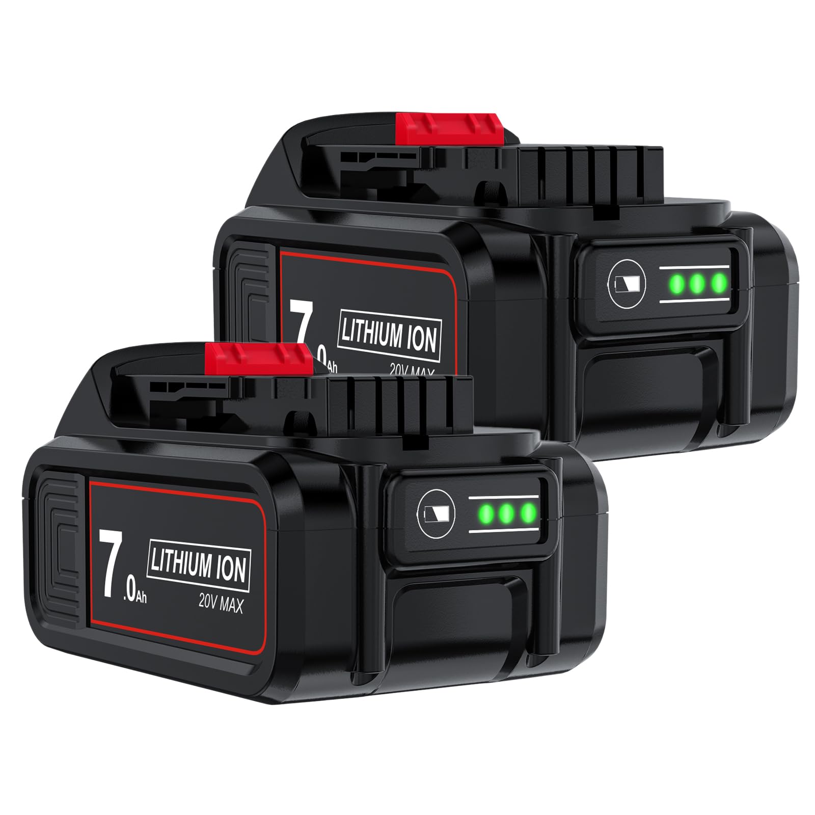 Upgraded 7000mAh 20V Battery Replacement for Dewalt Battery 20V Max Lithium-ion Battery Compatible with Dewalt 20V Battery DCB200 DCB203 DCB204 for Dewalt 20 Volt Battery Cordless Tools 2Pack