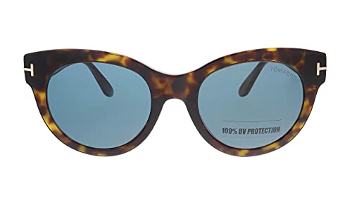 Tom Ford FT0741 52N Lou Dark Havana Classic Round Sunglasses for womens