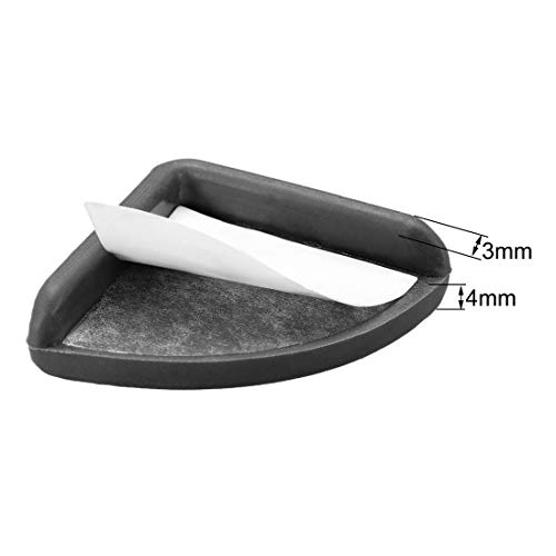 uxcell Corner Guards Edge Protector Furniture Table Corner Protectors Adhesive Soft Silicone Black 30x30x9mm, 28 Pcs