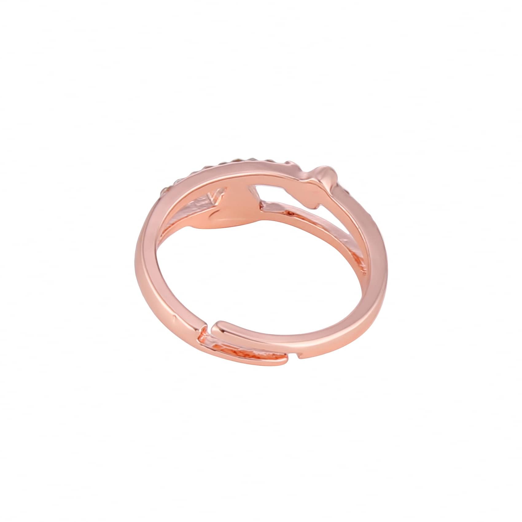 Weiy Double Heart Ring Adjustable Wrap Open Ring Toe Opening Ring Rhinestone Shiny Wedding Engagement Ring for Women,gold