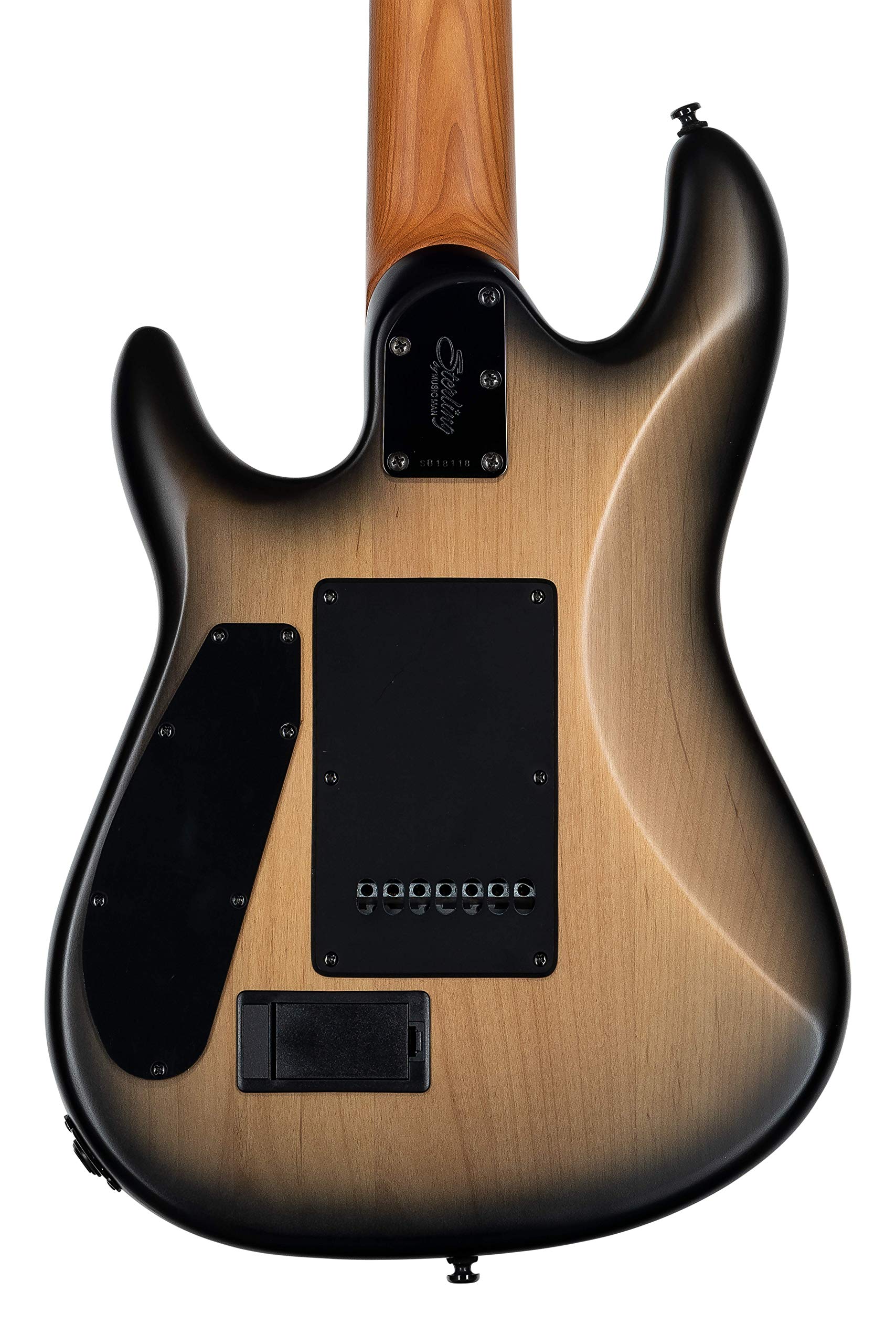 Sterling by Music Man 7 String Solid-Body Electric Guitar, Right, Natural Poplar Burst (RICHARDSON7-NPB)
