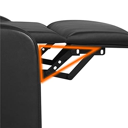 Yaheetech 2-Seat Reclining Chair Leather Recliner Sofa Modern Chaise Couch Lounger Sofa for Living Room Home Theater Black