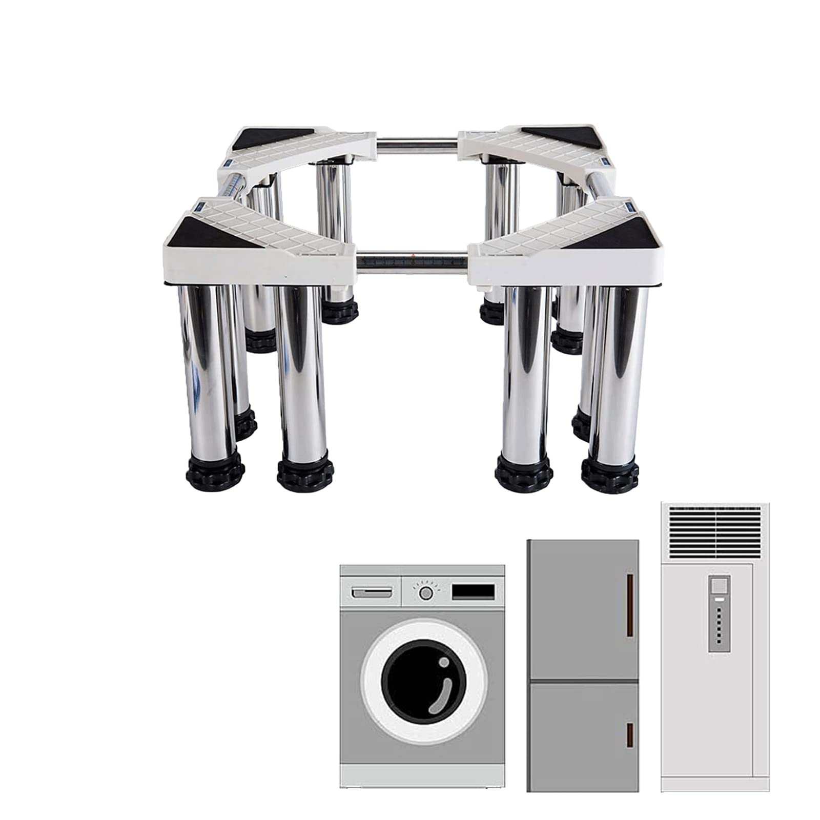Washing Machine Pedestal Base, 12 Legs Thickened Stainless,Can Hold Up to 660 Lbs Washer and Dryer Base Stand, for Adjustable Dryers Etc (3-5 Days Delivery)
