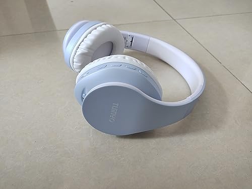 TUINYO Wireless Headphones Over Ear, Bluetooth Headphones with Microphone, Foldable Stereo Wireless Headset-Rose Gold