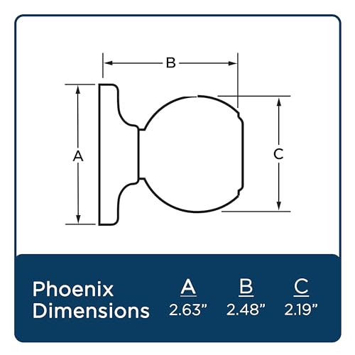 WEISER LOCK GA12 P15 MS Phoenix Dummy Knob, Satin Nickel
