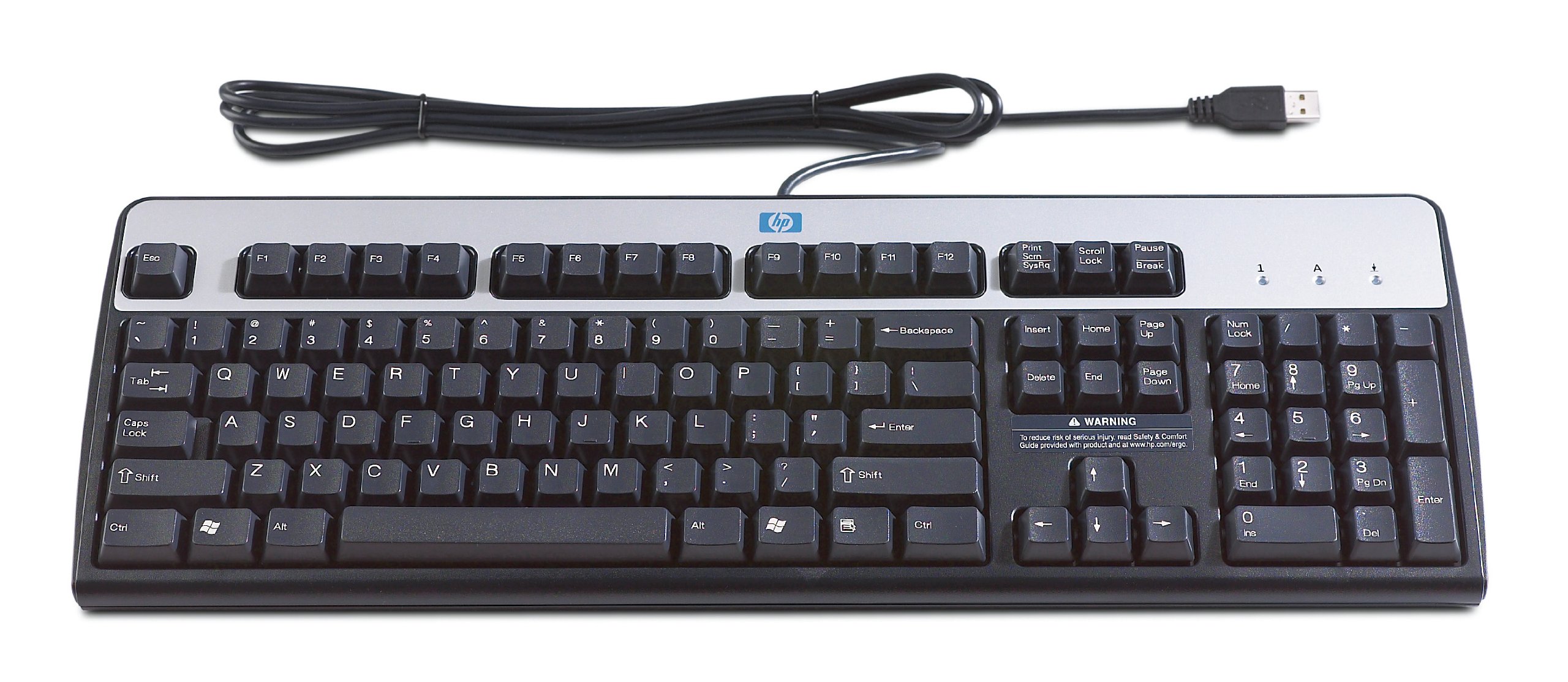 Standard USB Keyboard, Silver Carbonite
