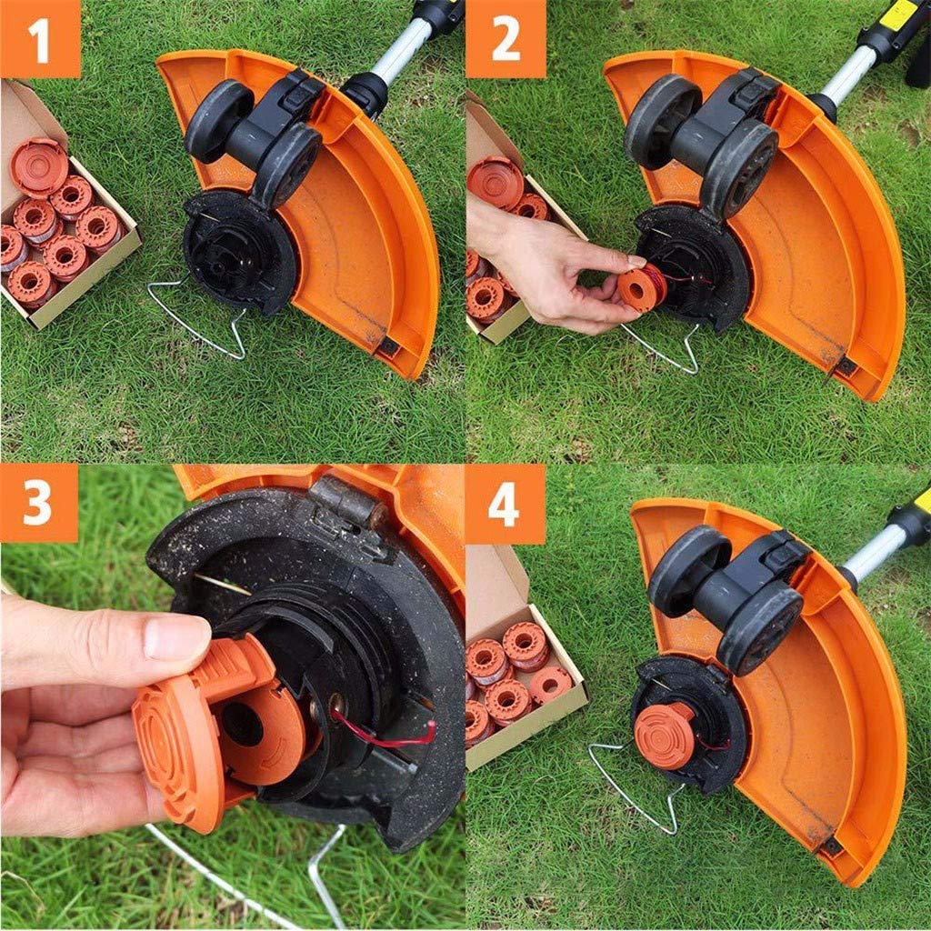 Trimmer Spool Line for Worx WA0010,Edger Spool fits for Worx Trimmer spools Weed Eater String,Weed Wacker Spool Replacement Parts,Trimmer Line Refills 0.065 inch for Electric String Trimmers 10 pack