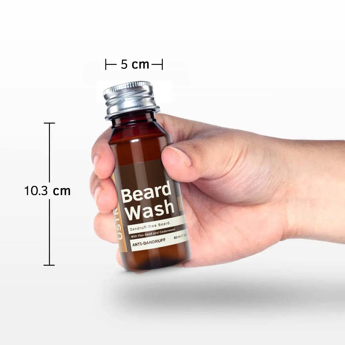 Ustraa Beard Wash Anti-Dandruff | Helps fight beard dandruff, Thick Foam Formula for Full Beard, With Prickly Pear Cactus Extract, No Post-wash Dryness, Sulphate-Free Beard Shampoo