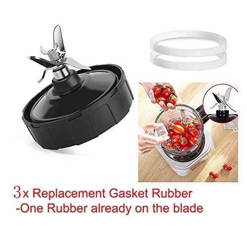 XGHJ Blender Replacement Parts for Ninja, 2 24oz Cups with to-Go Lids, 7 Fins Extractor Blade for Nutri Ninja Auto iQ BN801 BL640-30 BL480-30 BL642-30 BL2012 NN100-30